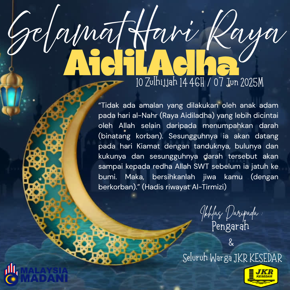 SELAMAT MENYAMBUT HARI RAYA AIDILADHA.